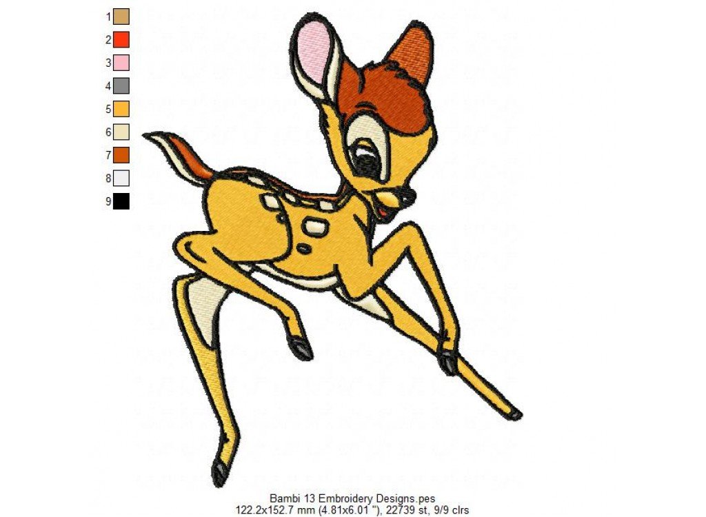 Bambi 13 Embroidery Designs