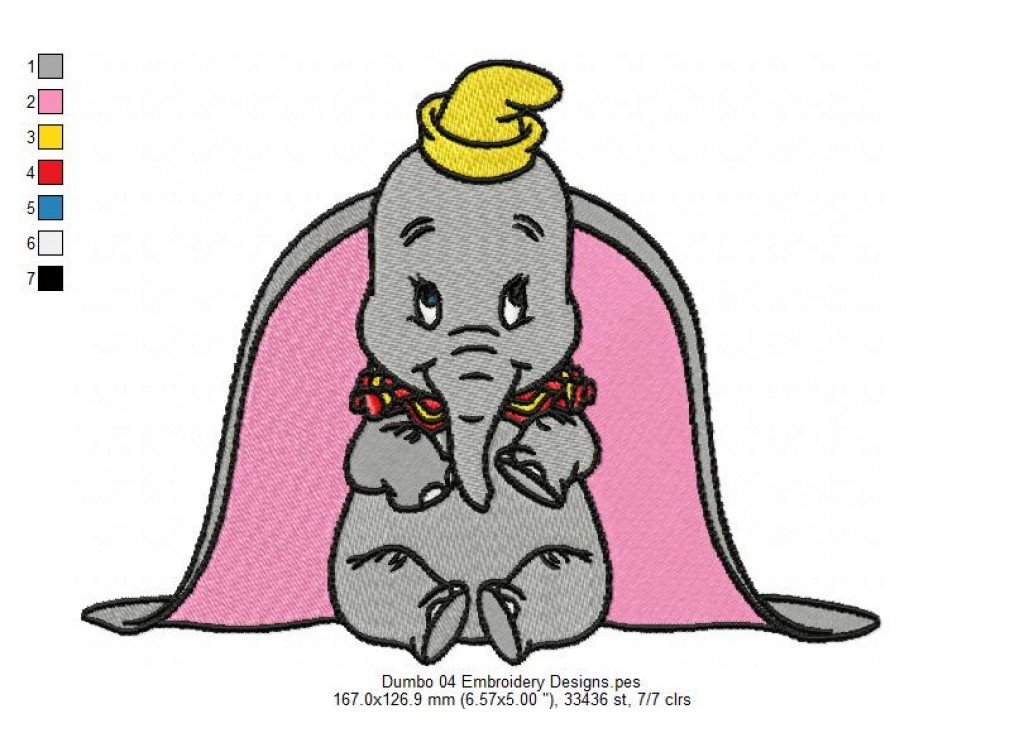 Dumbo 04 Embroidery Designs