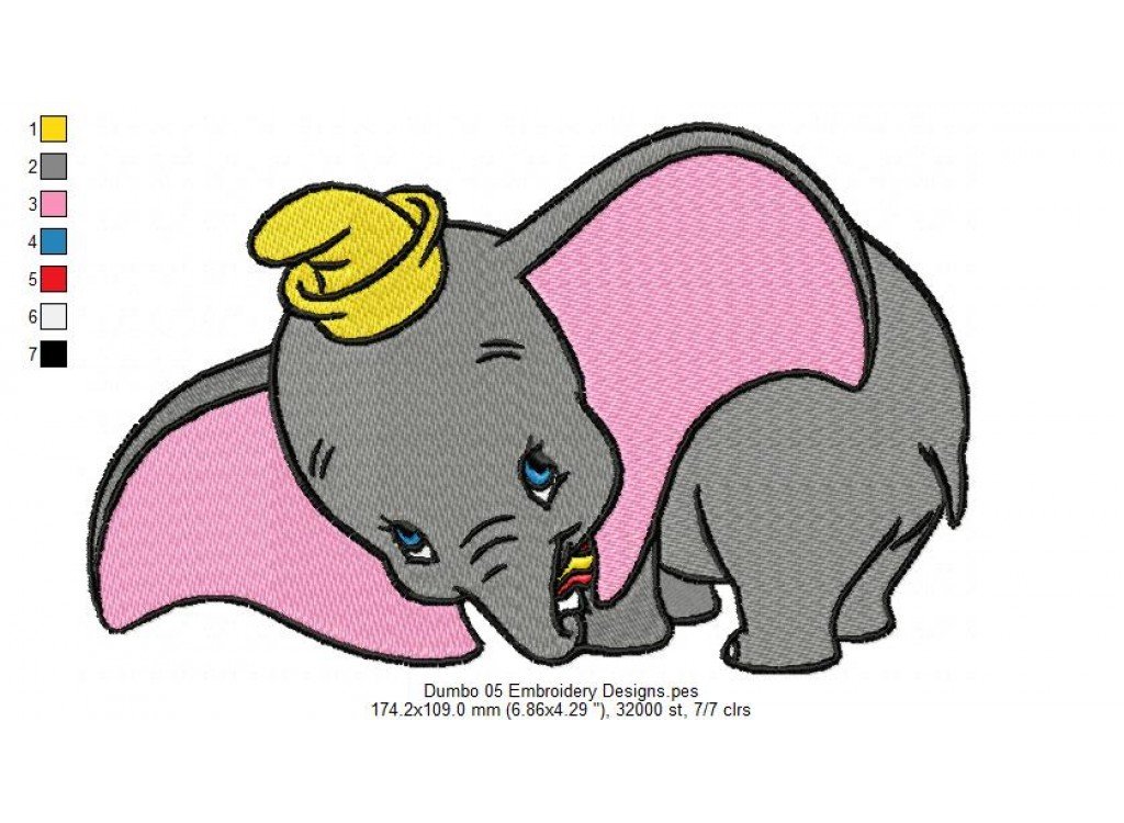 Dumbo 05 Embroidery Designs