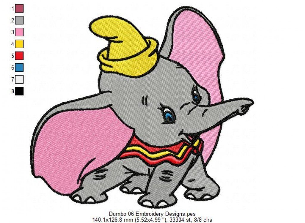 Dumbo 06 Embroidery Designs