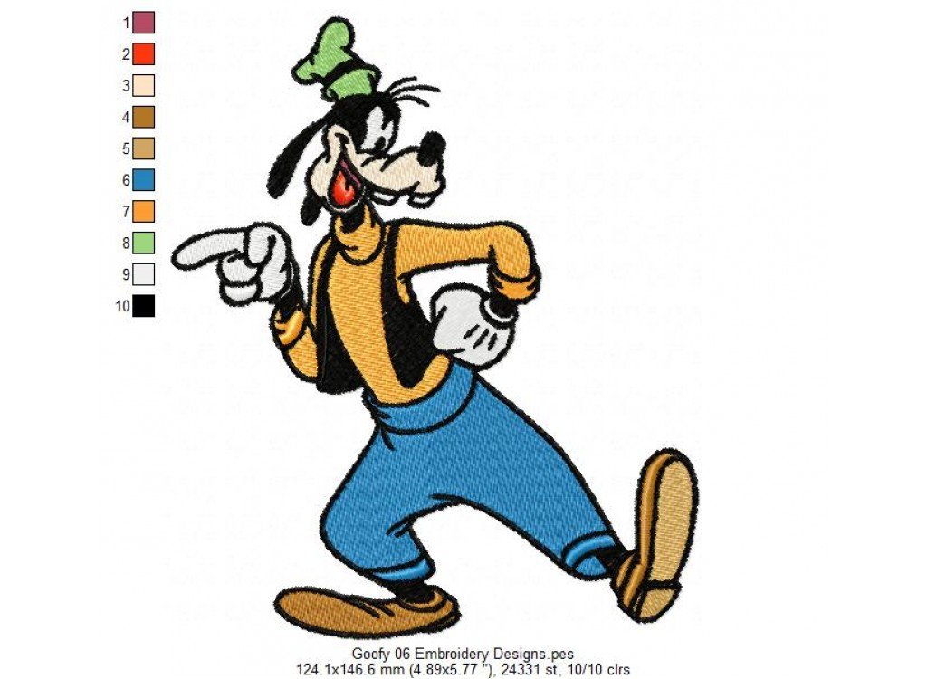 Goofy 06 Embroidery Designs