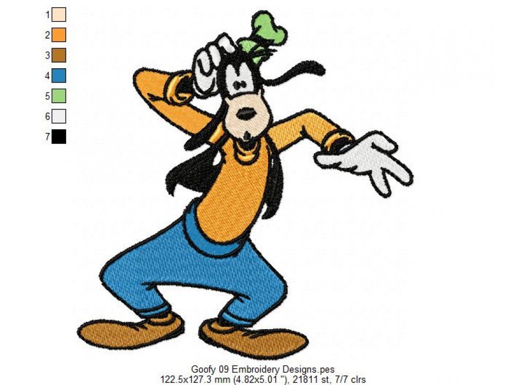 Goofy 09 Embroidery Designs