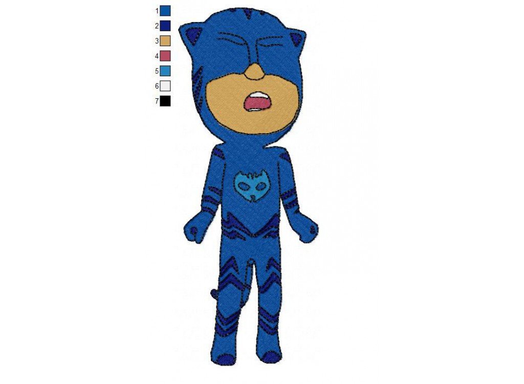 PJ Masks 09 Embroidery Design