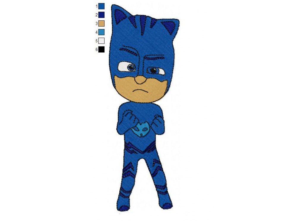 PJ Masks 10 Embroidery Design
