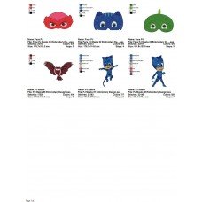 PJ Masks Embroidery Designs
