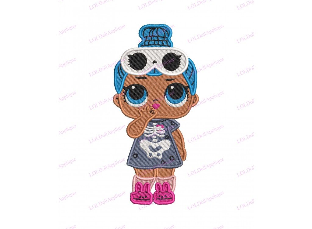 Sleepy Bones LOL Dolls Surprise Fill Embroidery Design