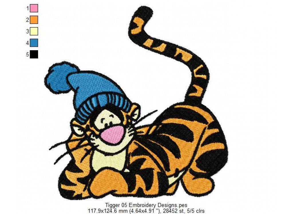Tigger 05 Embroidery Designs