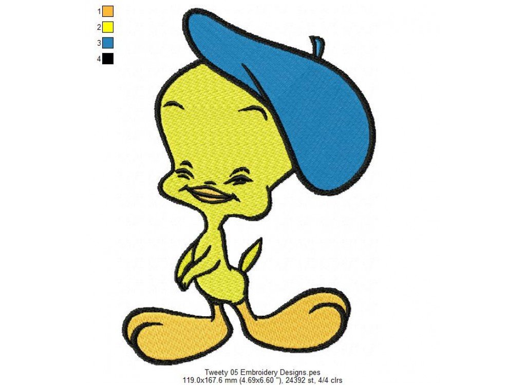 Tweety 05 Embroidery Designs