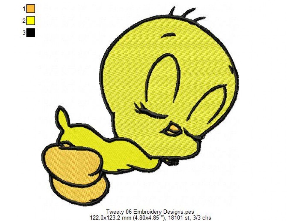Tweety 06 Embroidery Designs
