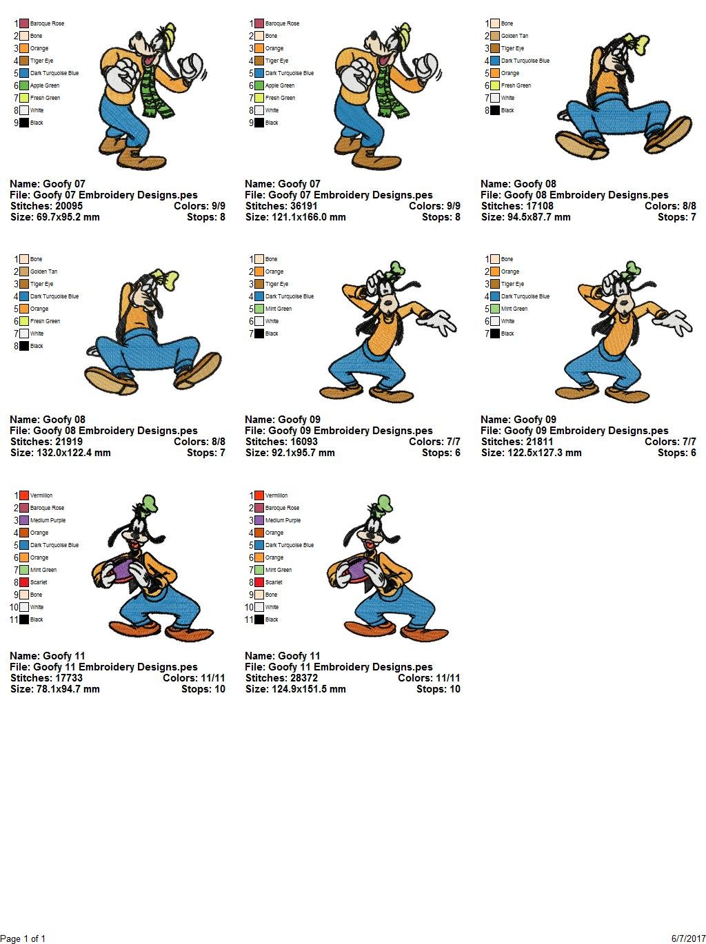 Package 4 Goofy 03 Embroidery Designs